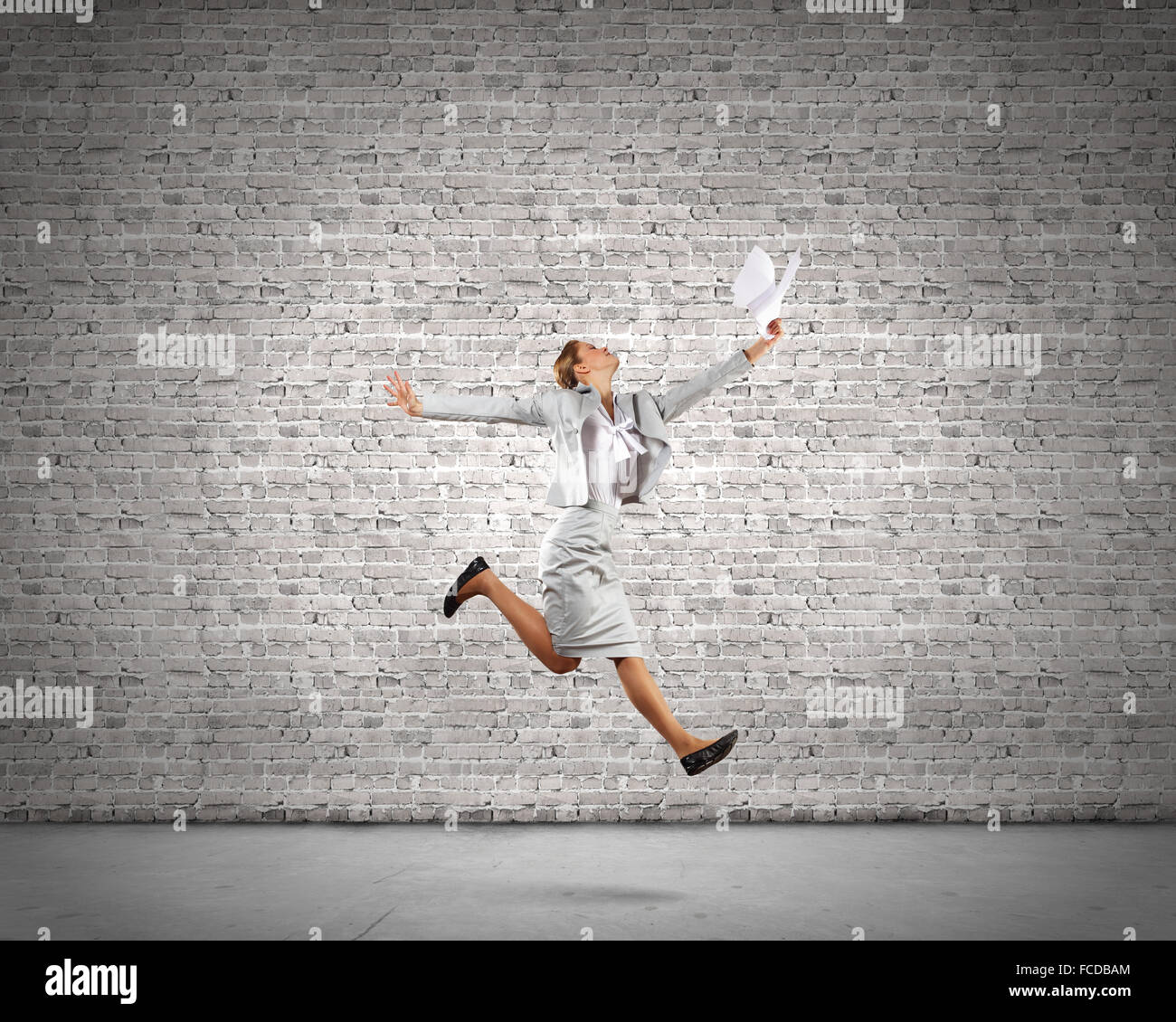 Graduation female running hi-res stock photography and images - Alamy