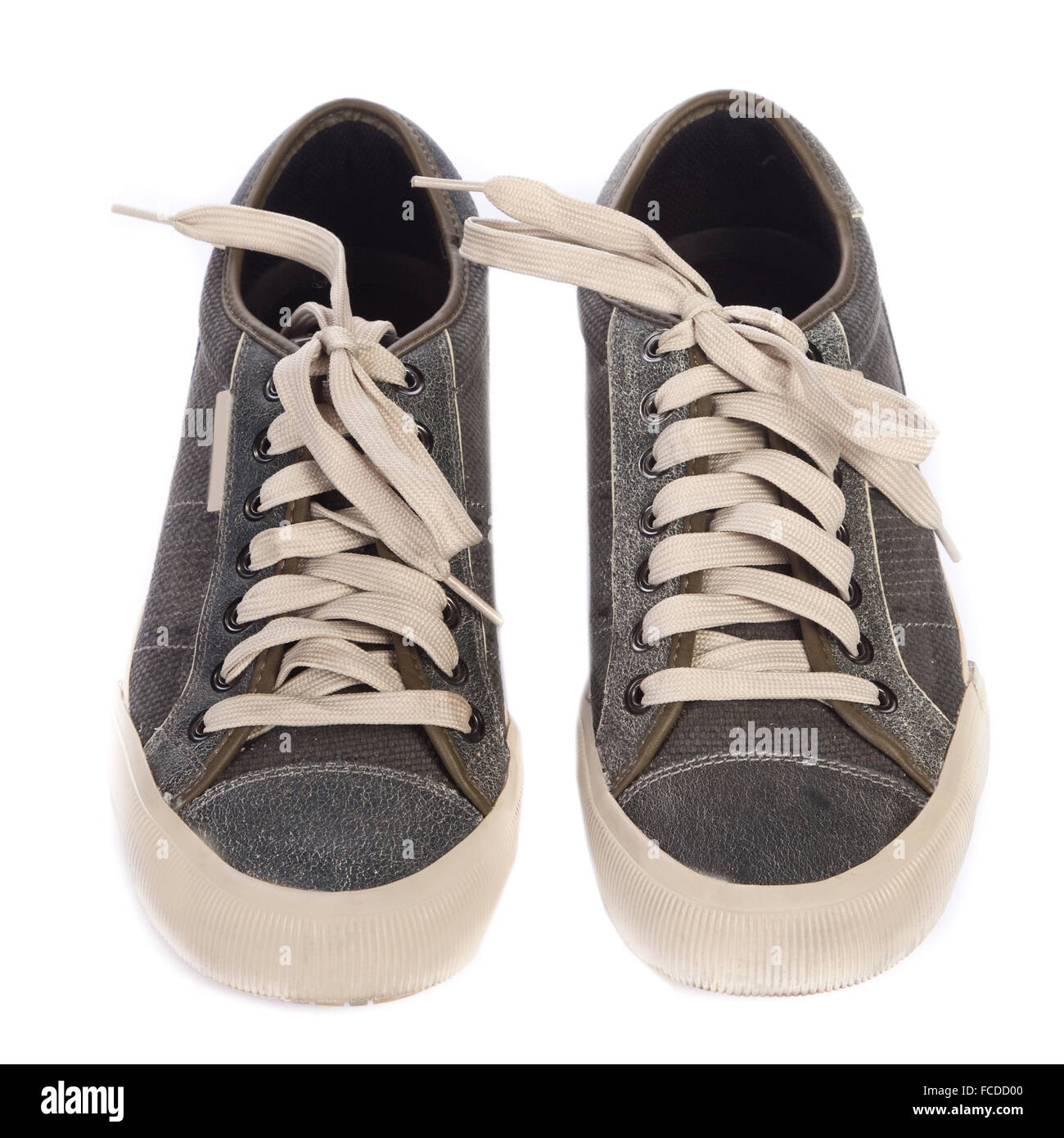 Grey gray trainers sneakers gym running shoes hi-res stock photography ...