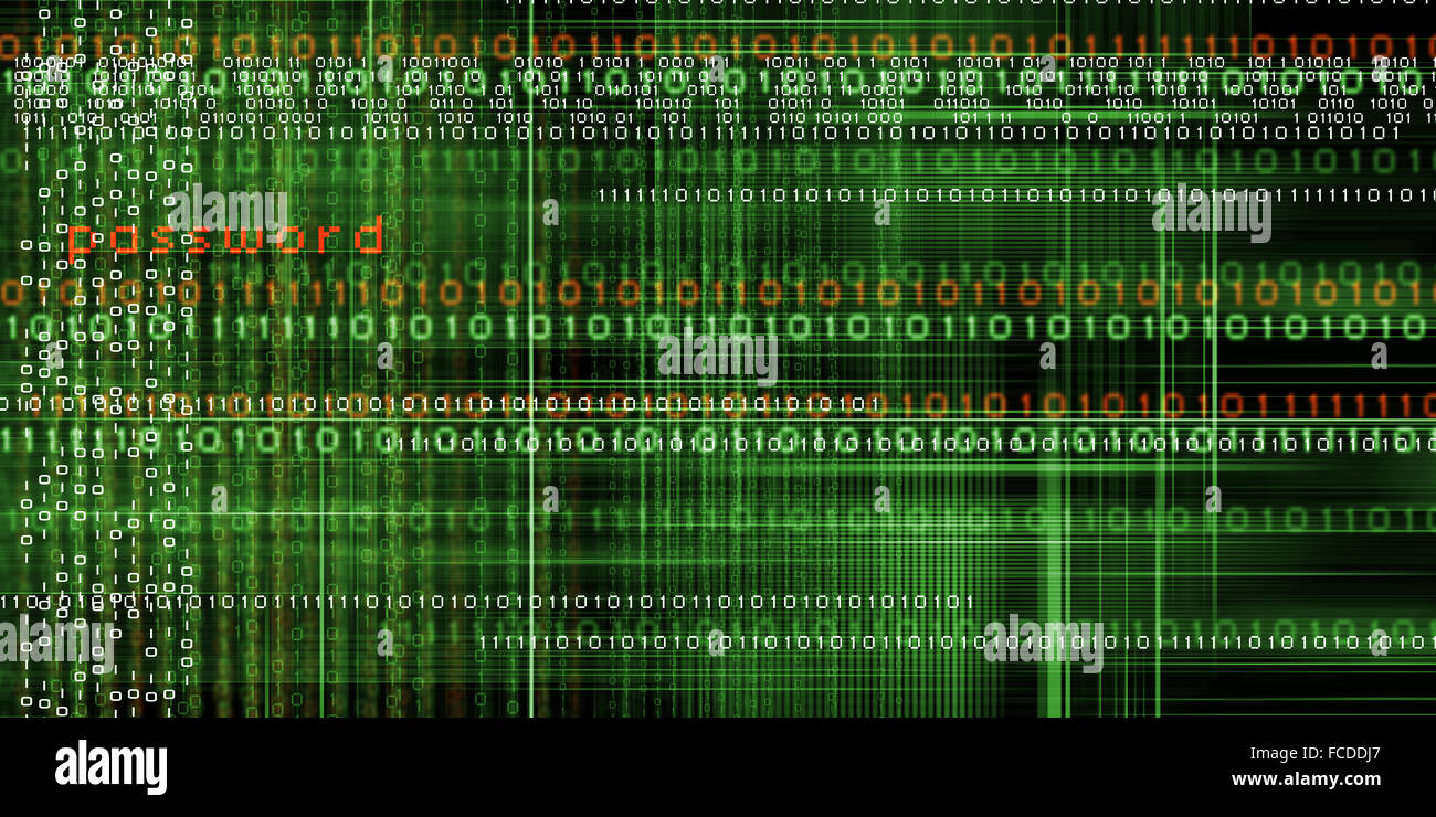 Conceptual media background image with binary code Stock Photo - Alamy