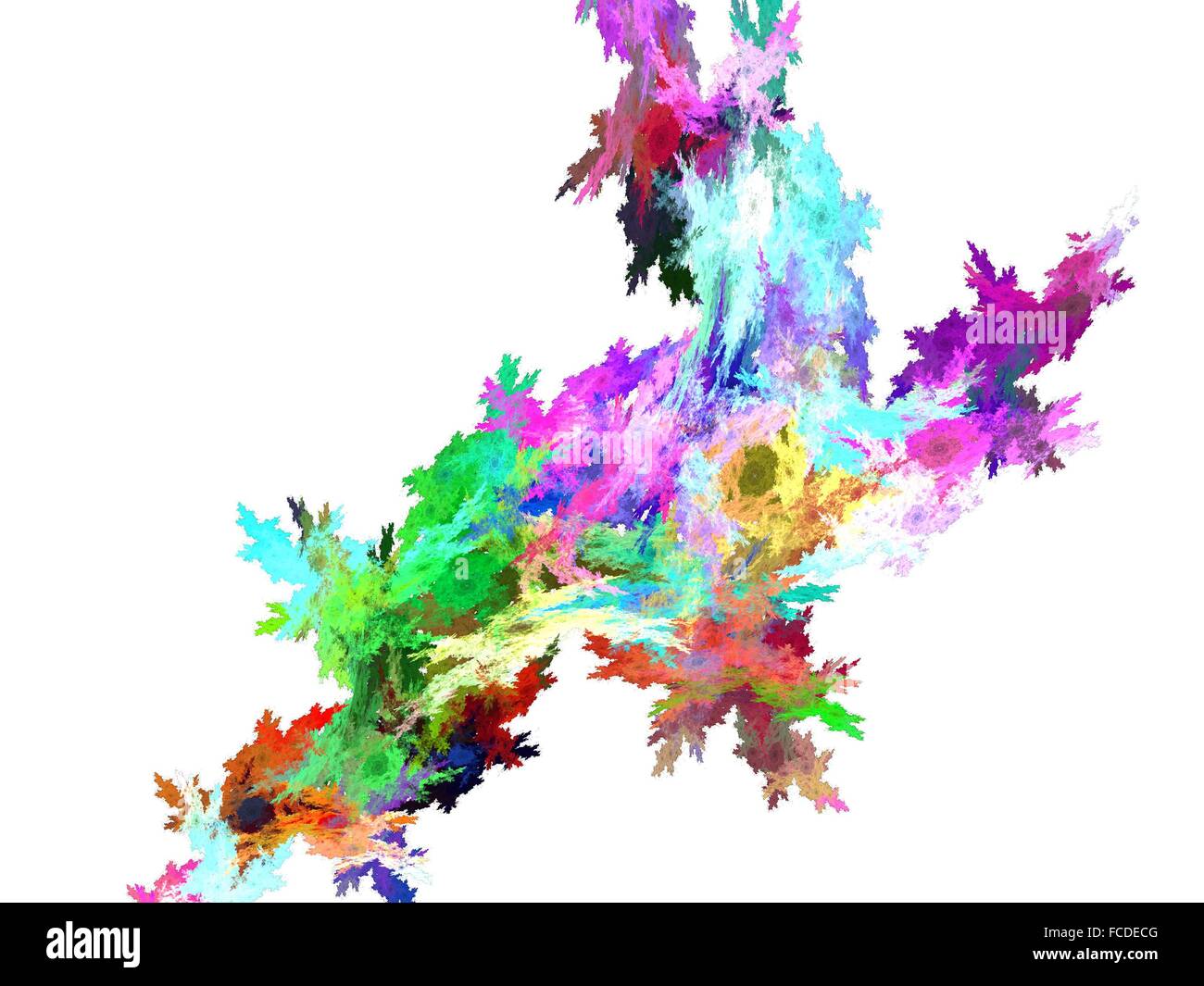 digital fractal on white background Stock Photo - Alamy
