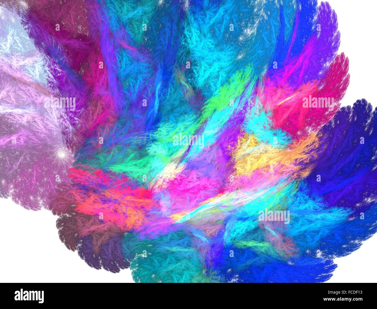digital fractal on white background Stock Photo - Alamy