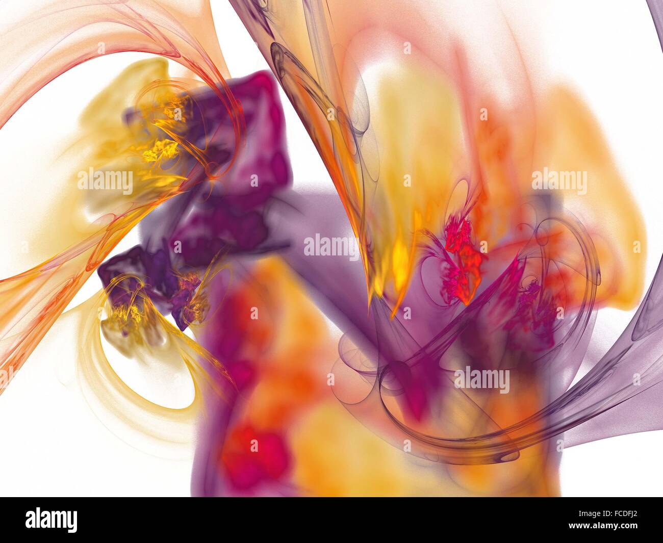 digital fractal on white background Stock Photo - Alamy