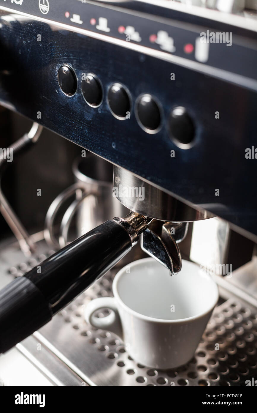 Color image of an espresso making machine Stock Photo - Alamy