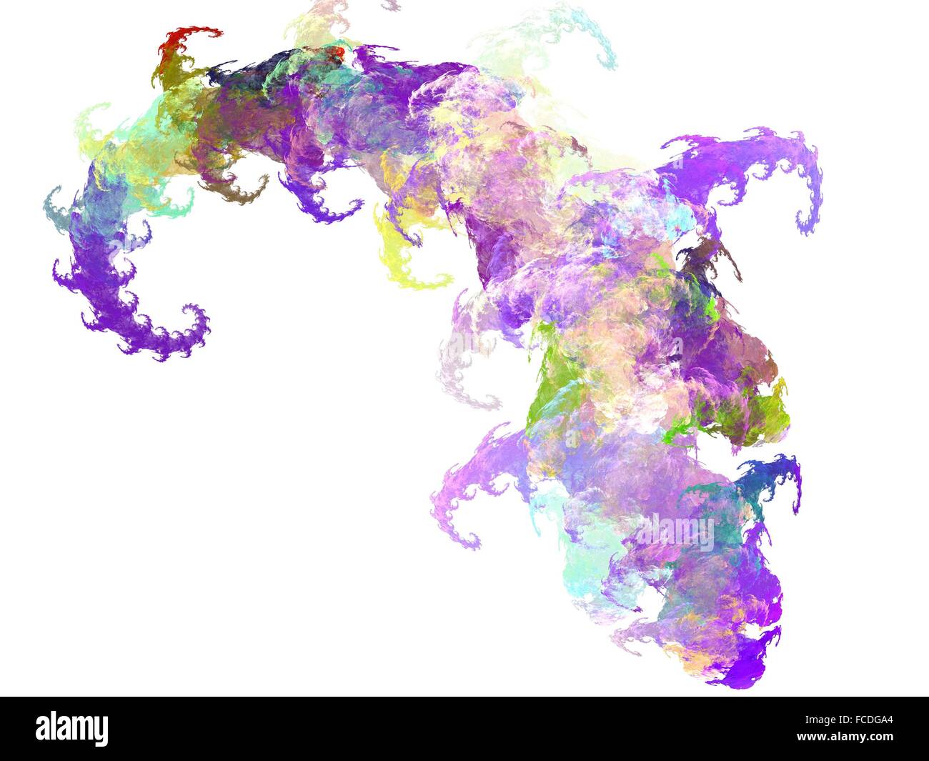 digital fractal on white background Stock Photo - Alamy