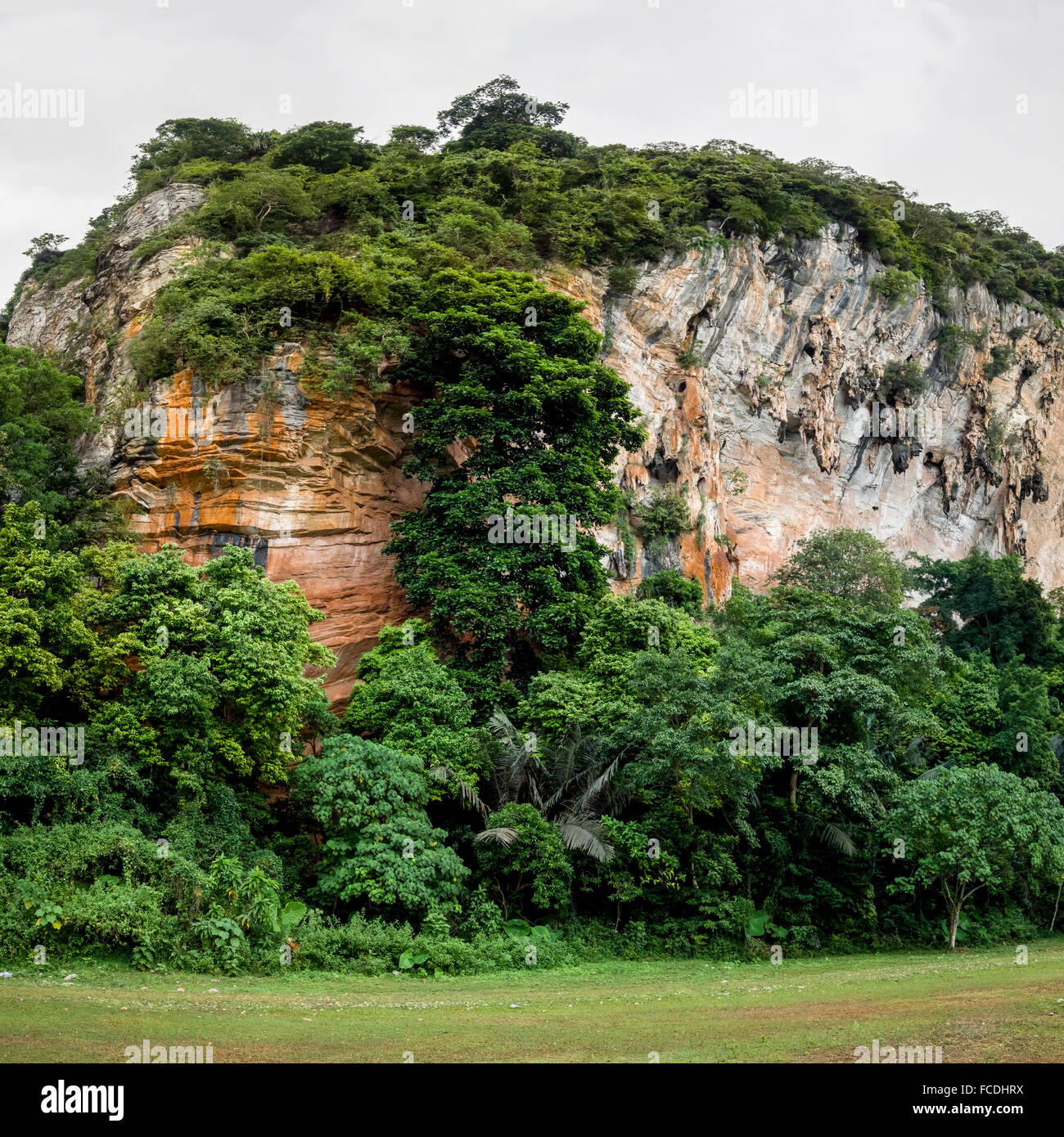 Cliff face of a hill Stock Photo - Alamy