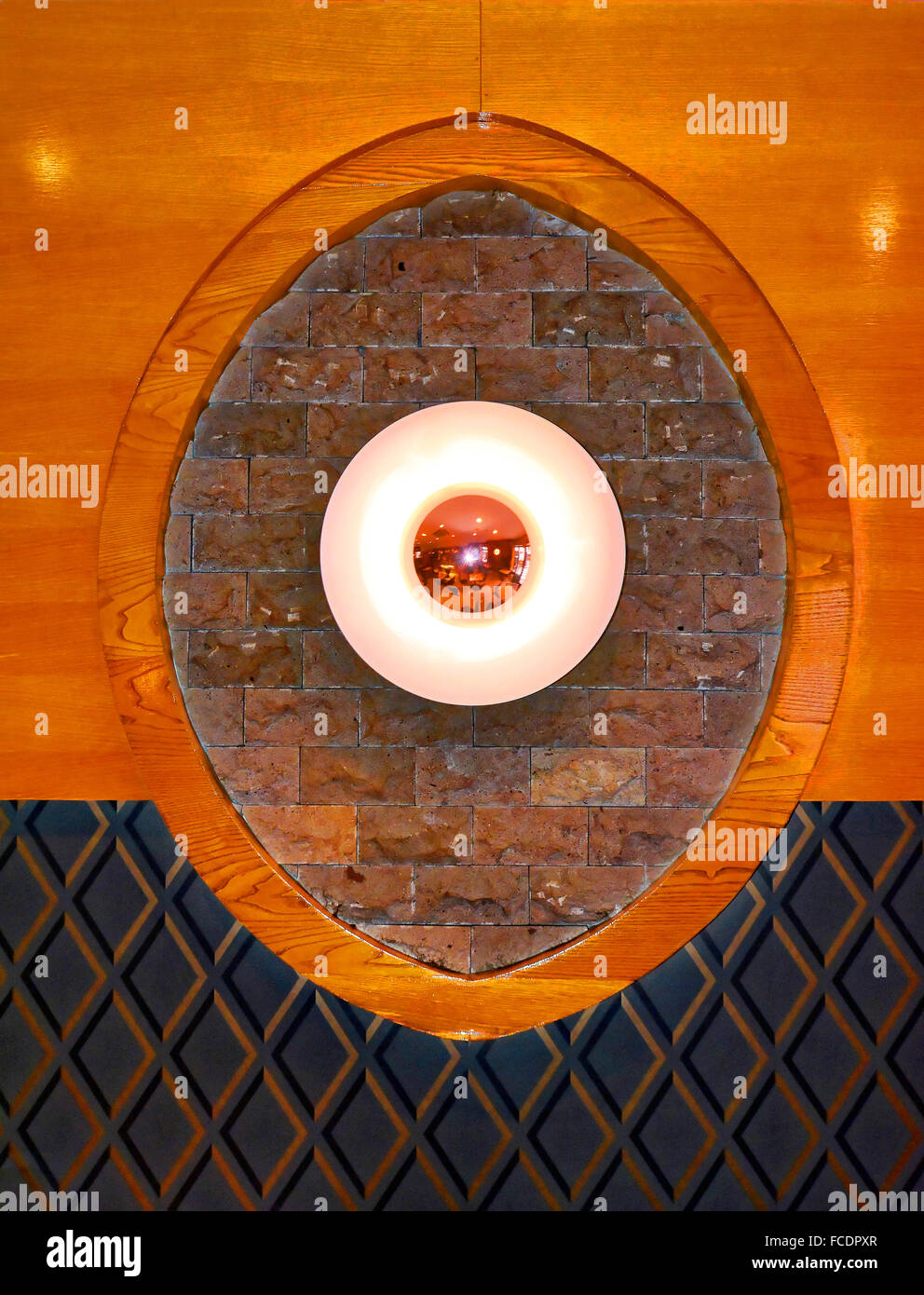 Madeira Funchal art deco cafe wall light Stock Photo - Alamy