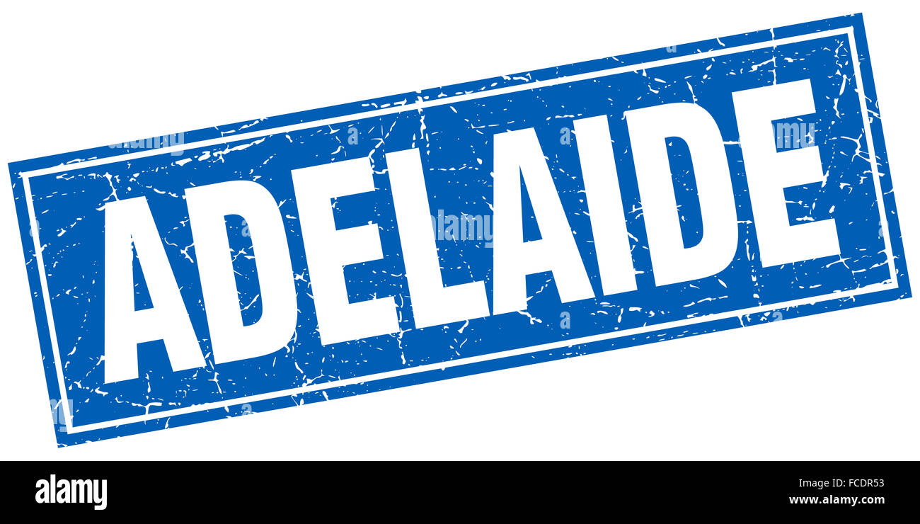 Adelaide blue square grunge vintage isolated stamp Stock Photo - Alamy