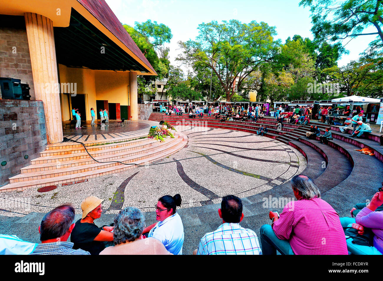 Madeira Funchal fiesta party in the municipal gardens Stock Photo - Alamy