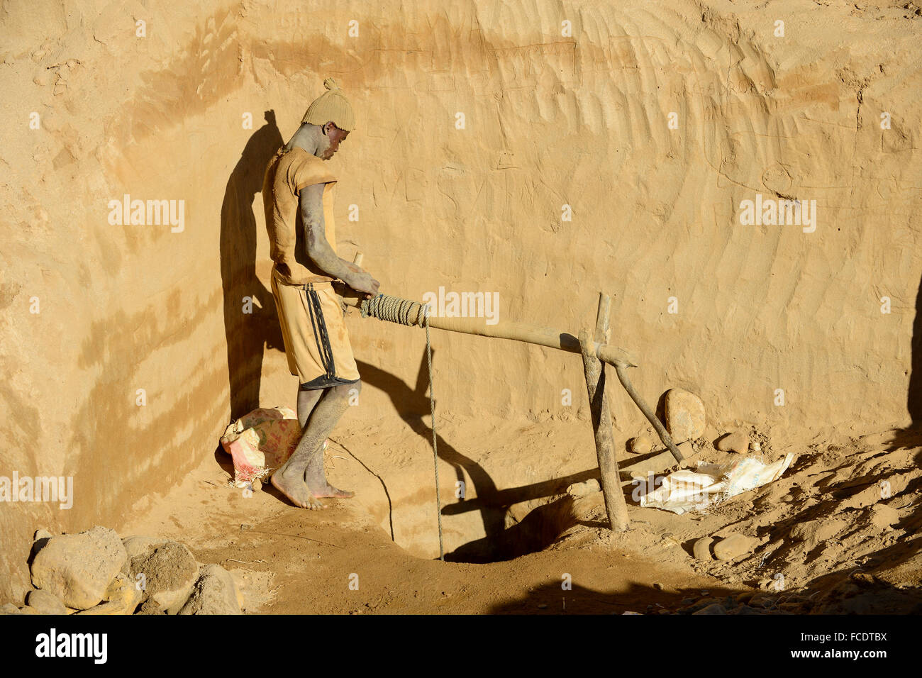 MADAGASCAR, region Manajary, town Vohilava, small scale gold mining ...