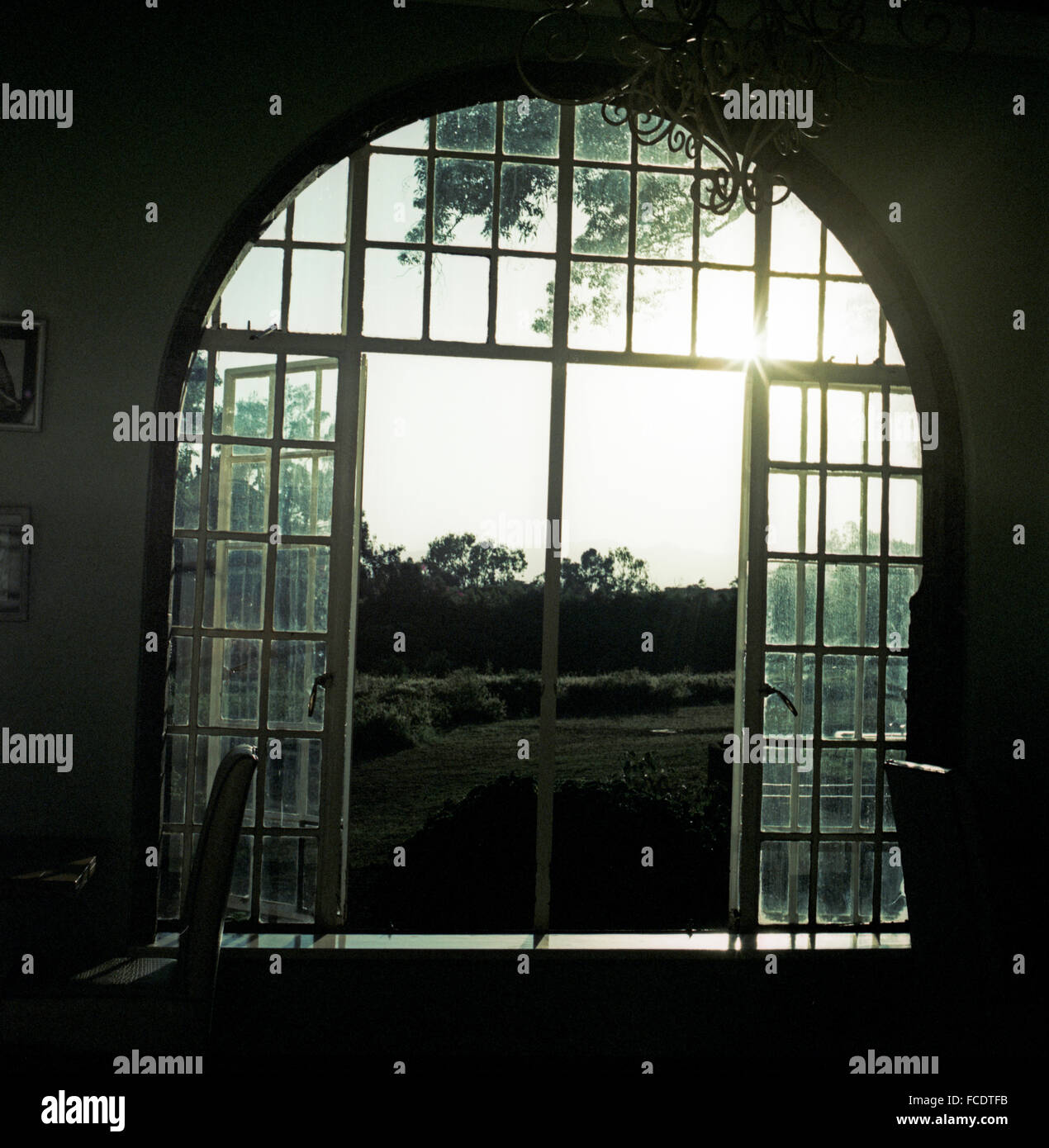 Field Seen Through Window Stock Photo - Alamy