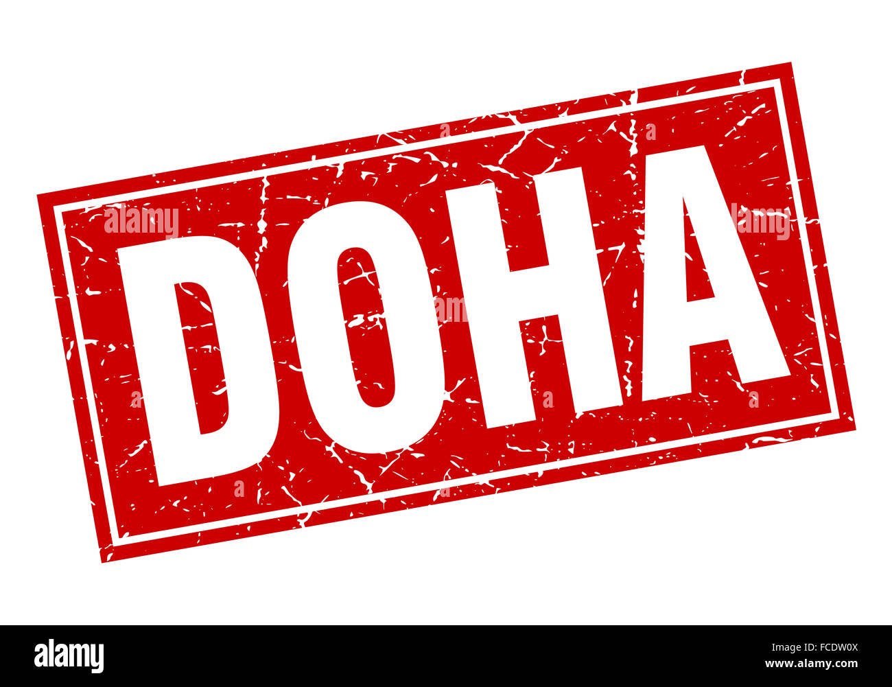 Doha stamp Cut Out Stock Images & Pictures - Alamy