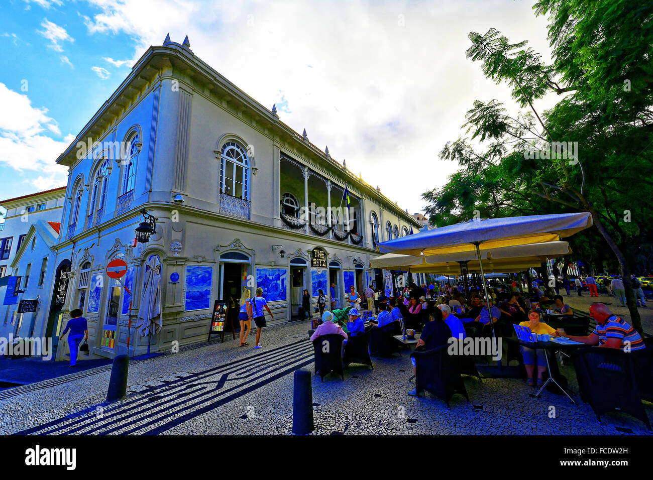Madeira Funchal The Ritz cafe bar restaurant Stock Photo - Alamy