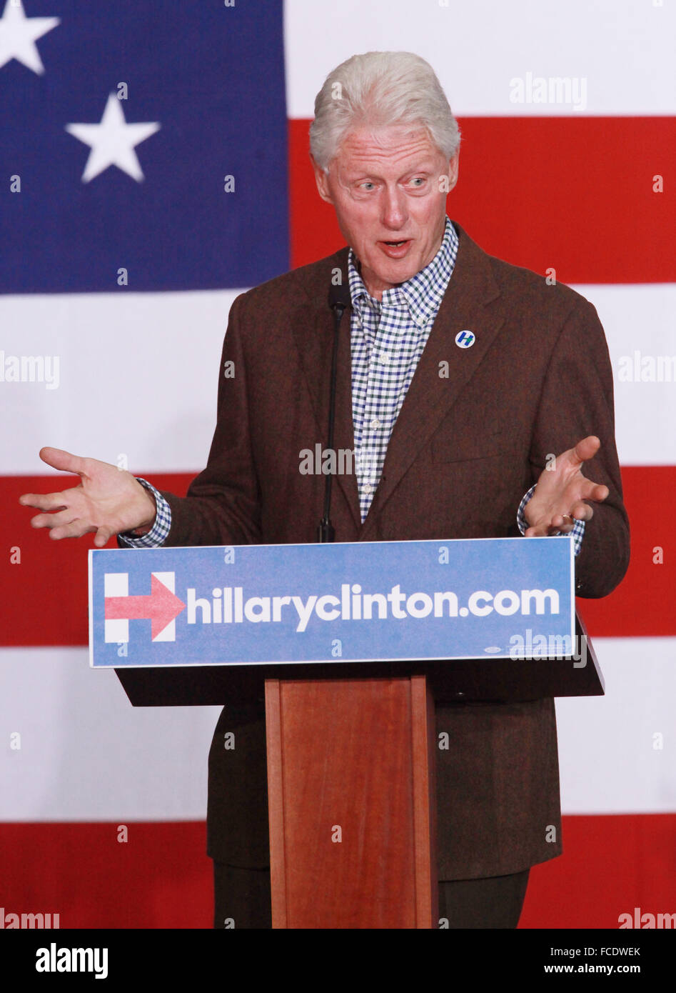 Las Vegas, Nevada, USA. 22nd Jan, 2016. Former President Bill Clinton ...