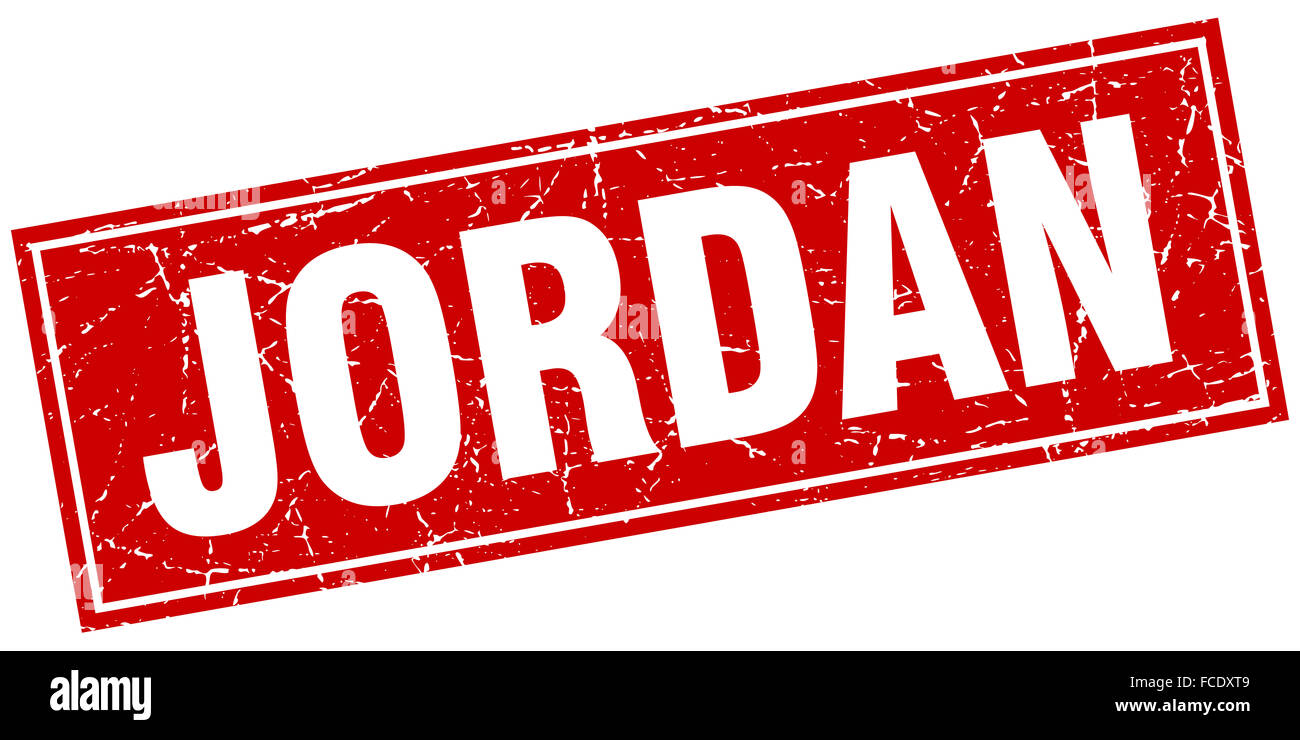 Jordan red square stamp hi-res stock photography and images - Alamy