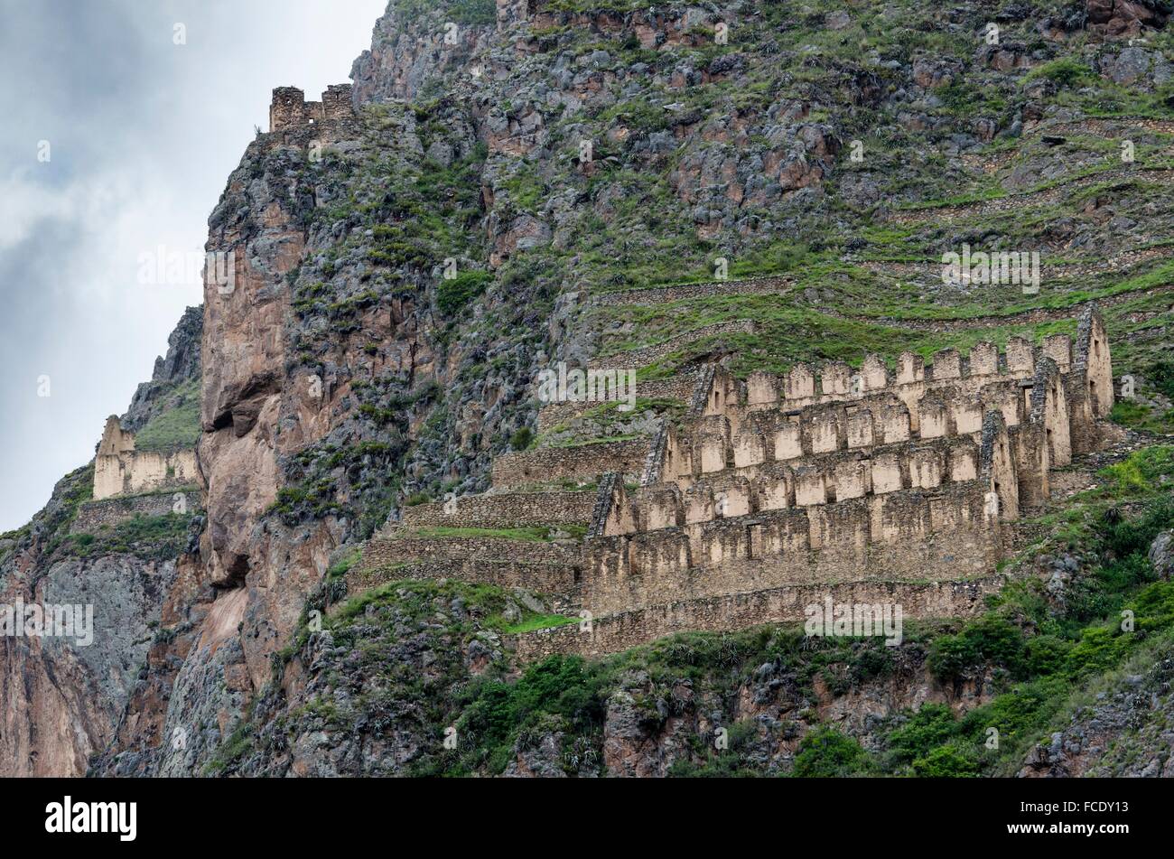 Pinkuylluna, Inca storehouses near Ollantaytambo. Cusco, Peru Stock ... Pinkuylluna, Inca storehouses near Ollantaytambo. Cusco, Peru Stock ...