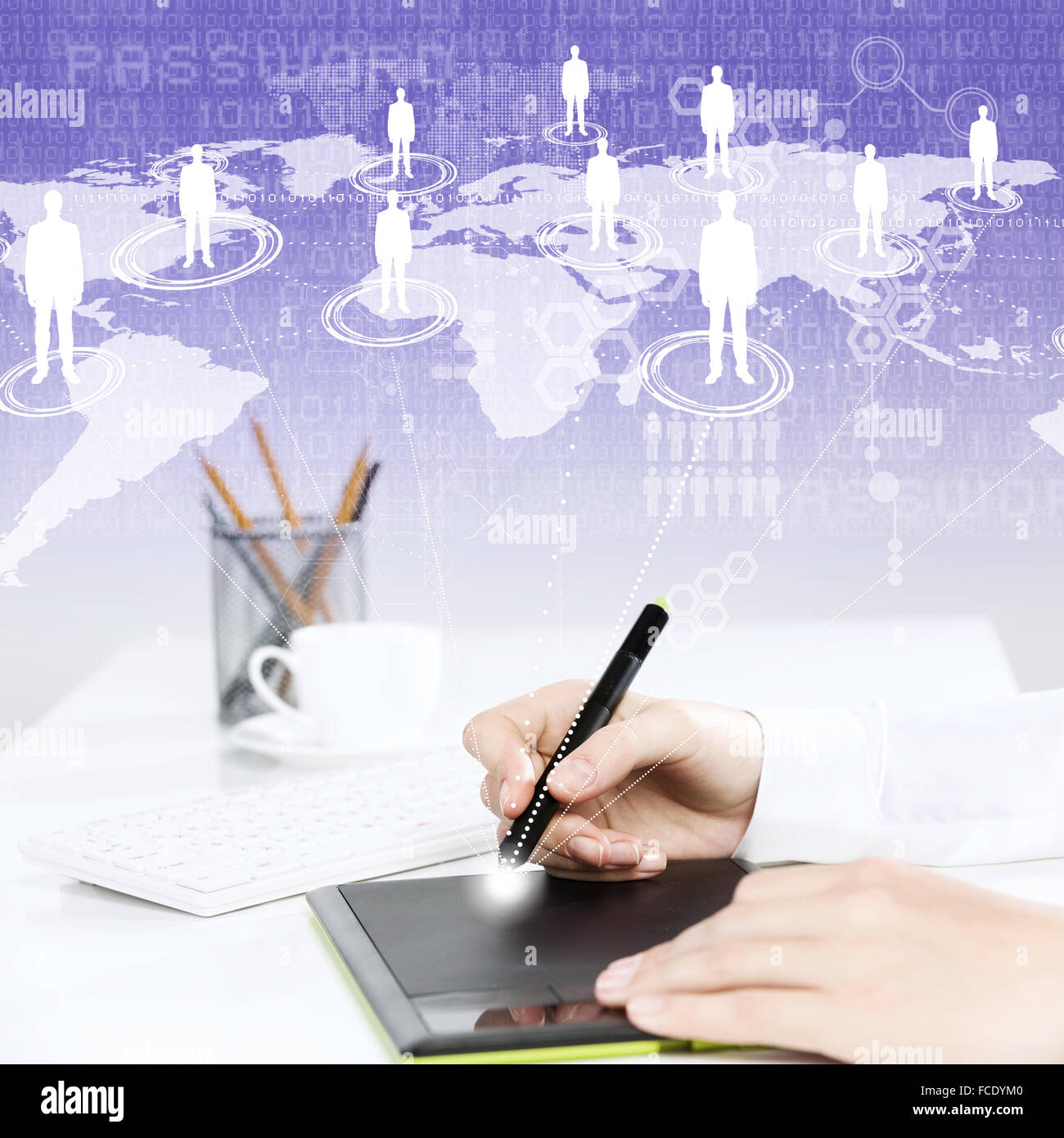 Close up of human hand drawing business strategy plan Stock Photo - Alamy