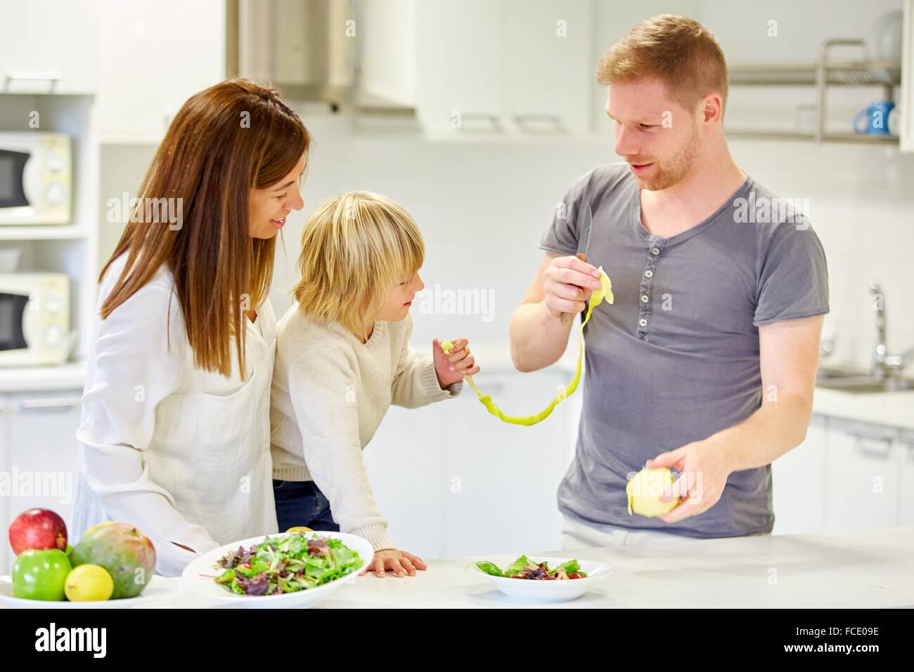 Male peeling apple hi-res stock photography and images - Alamy