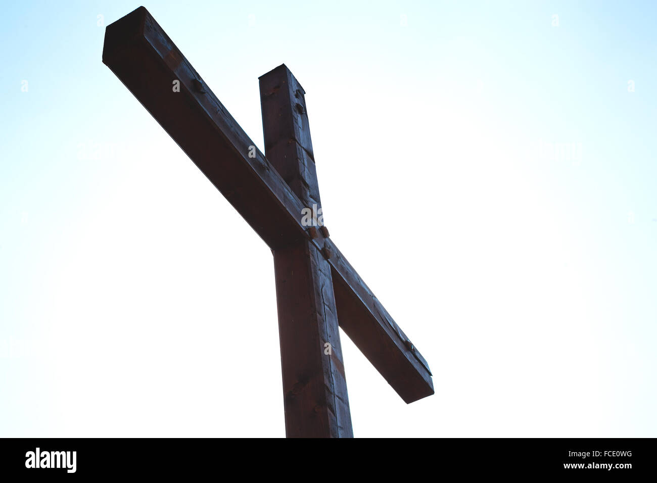 cross in italy old ancian wood and traditional texture Stock Photo - Alamy