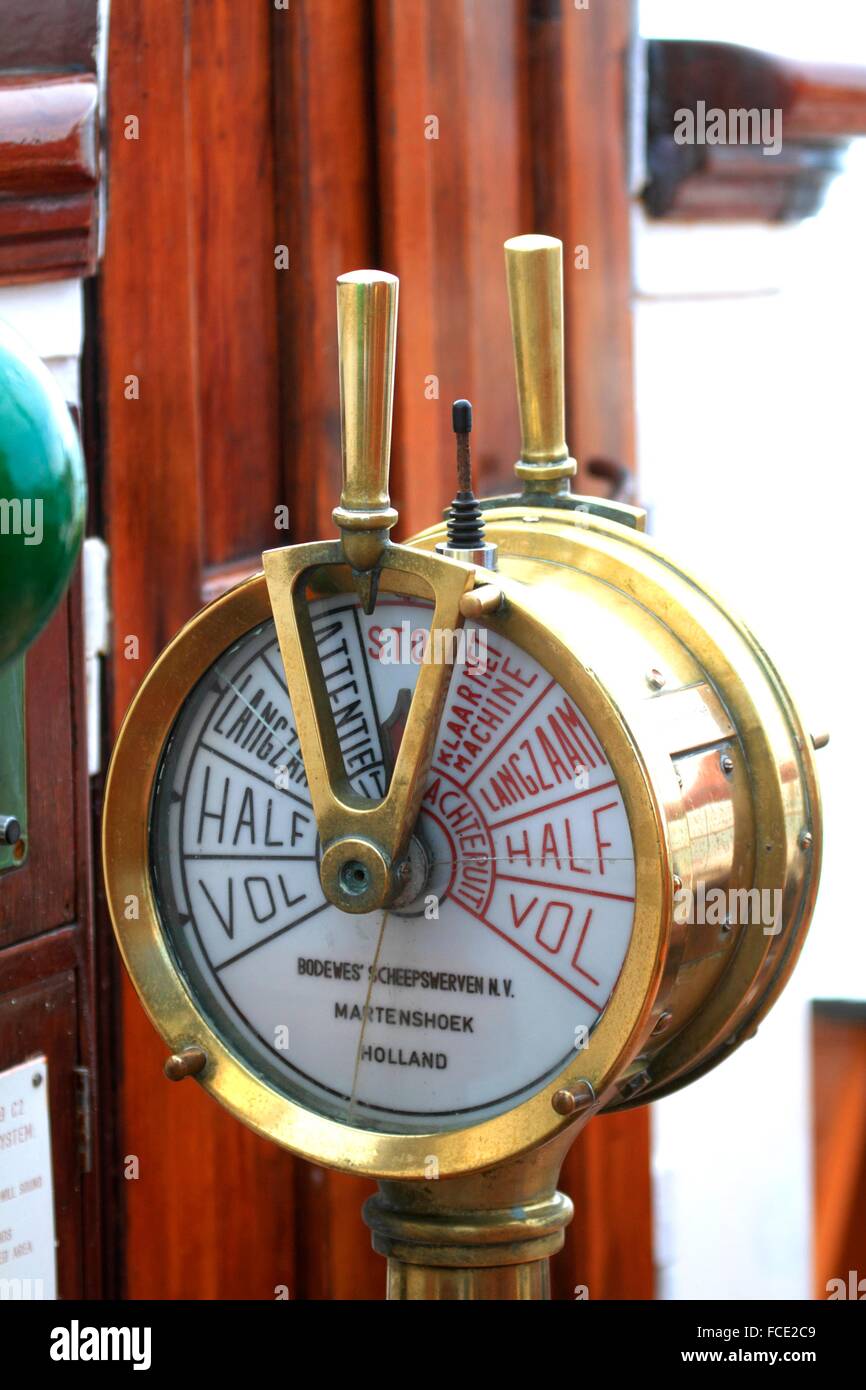 Old Ship Chadburn Stock Photo - Alamy