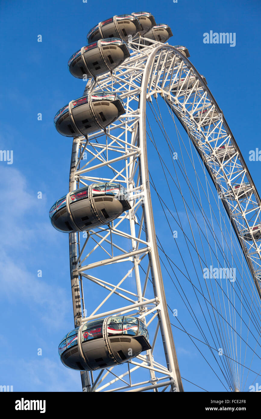 Famous London Eye in Central London Stock Photo - Alamy