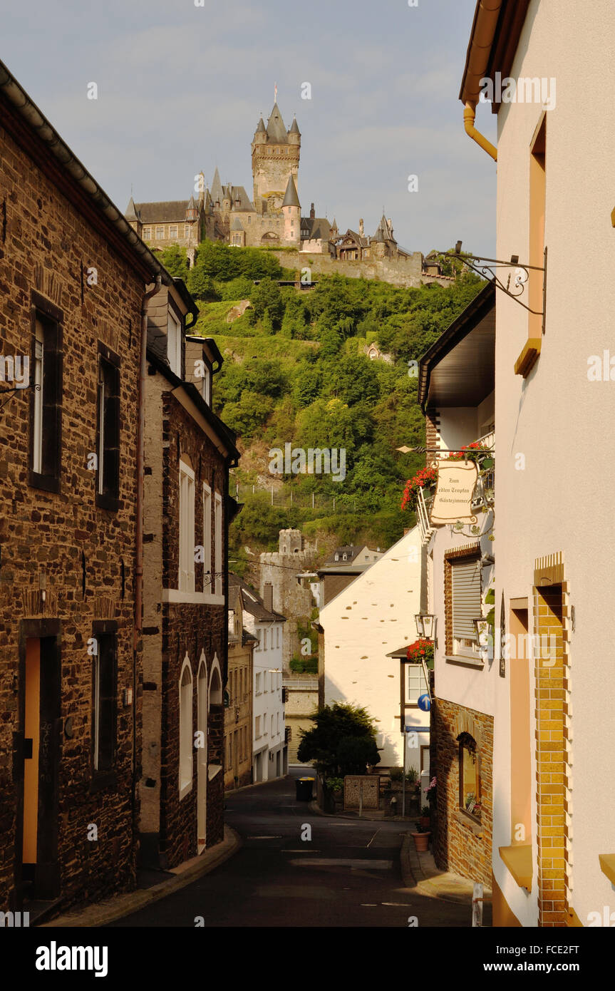 Cochem Imperial Castle, or Reichsburg, on the Moselle River, Germany ...