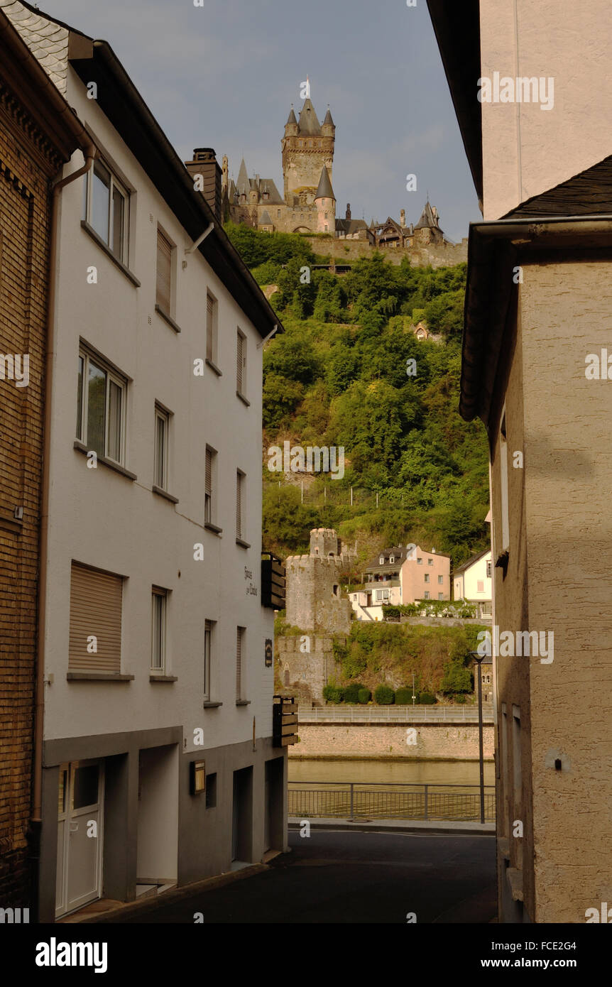 Cochem Imperial Castle, or Reichsburg, on the Moselle River, Germany ...