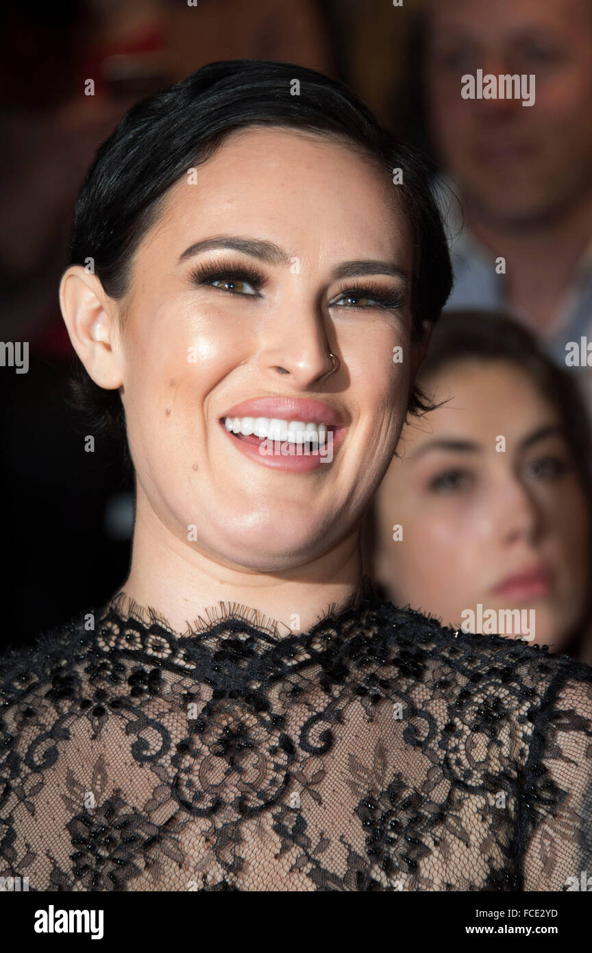 Berlin, Germany. 21st January, 2016. American actress Rumer Willis at ...