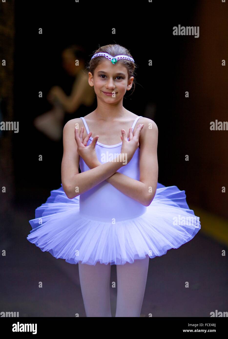 Young girl wearing a ballet suit Stock Photo - Alamy