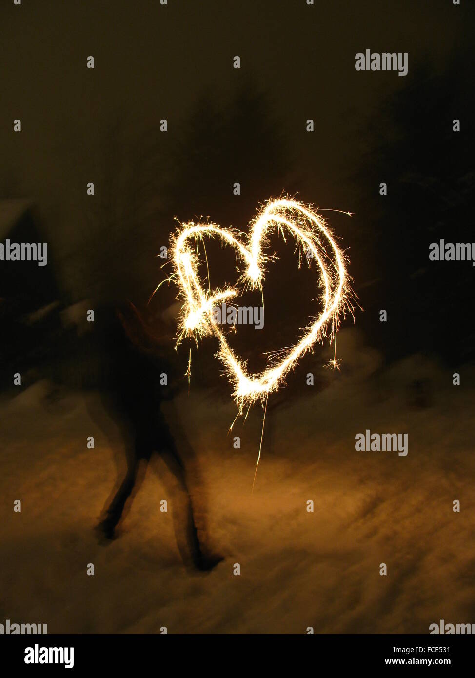 Heart Shape Design Made By Man With Wire Wool Stock Photo - Alamy