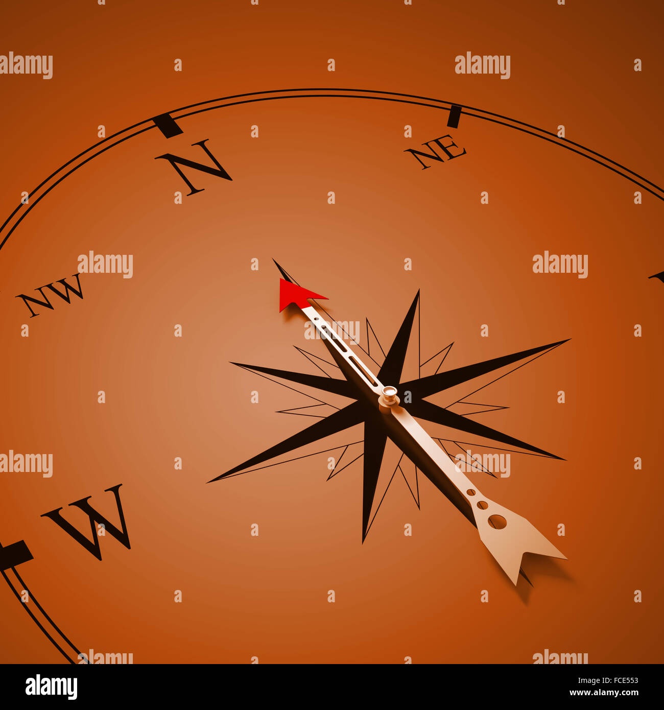 Conceptual image of compass pointing the direction Stock Photo - Alamy