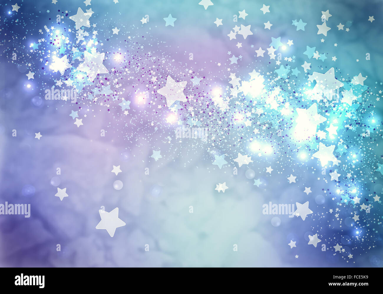 Abstract background image of blue stars, lights and beams Stock Photo ...
