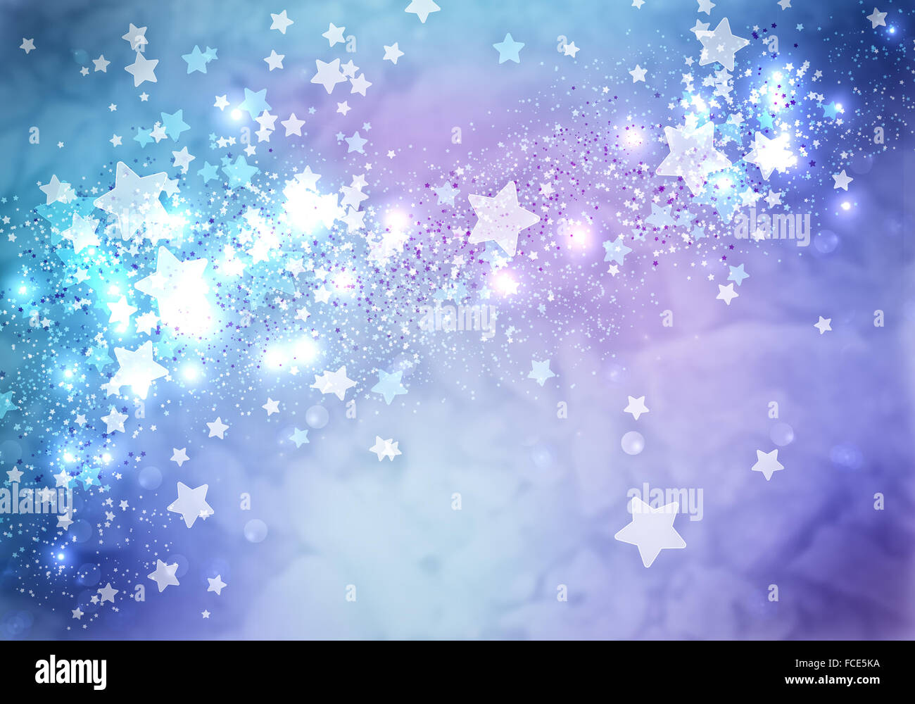 Abstract background image of blue stars, lights and beams Stock Photo ...