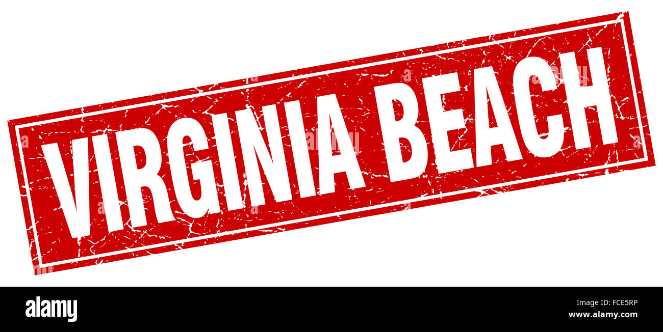 Virginia Beach red square grunge vintage isolated stamp Stock Photo - Alamy