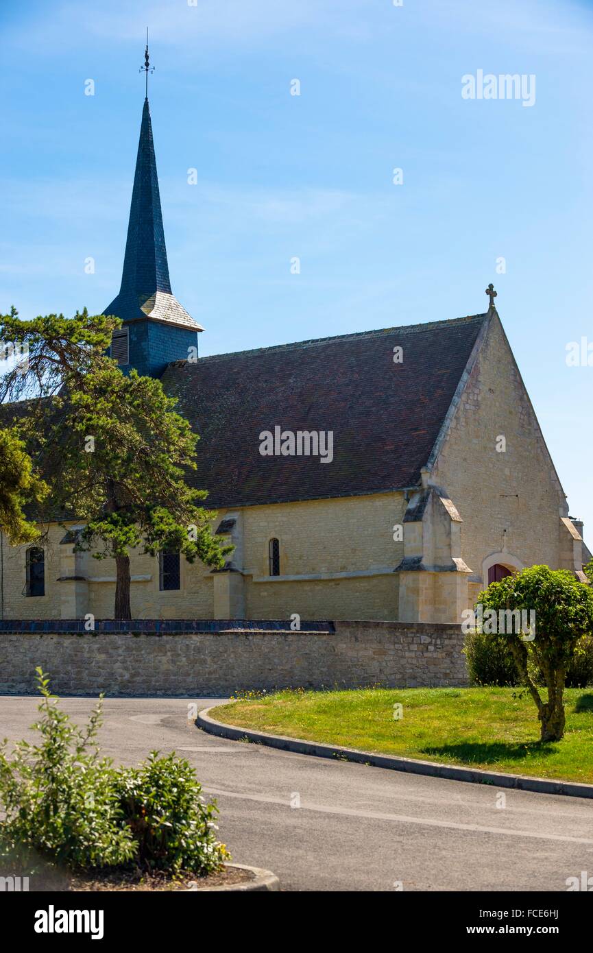 France, Normandy, typical old village church in Normandy Stock Photo ...