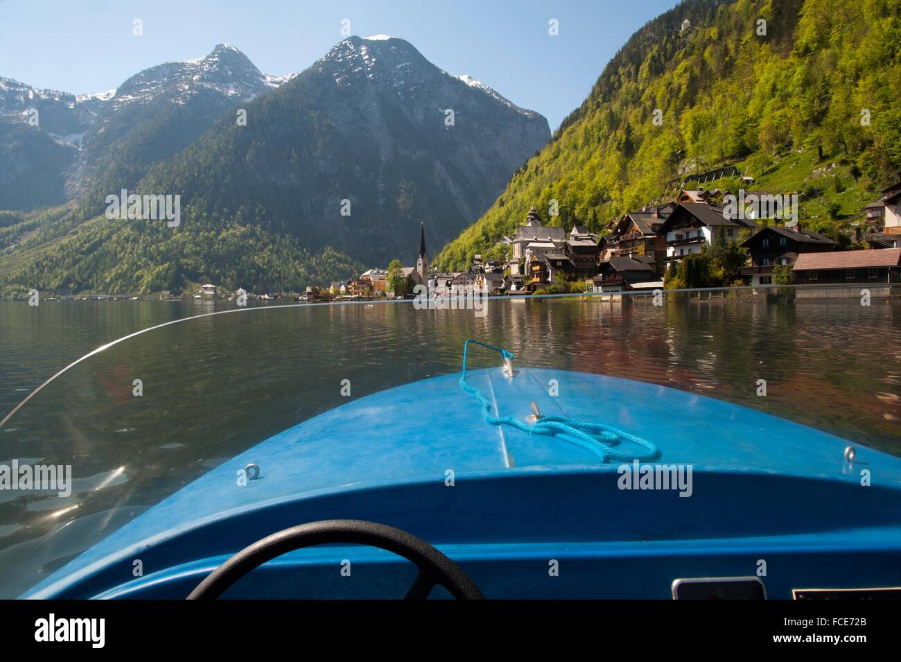 Hallstatt at Lake Hallstatt, Austria Alps Stock Photo - Alamy