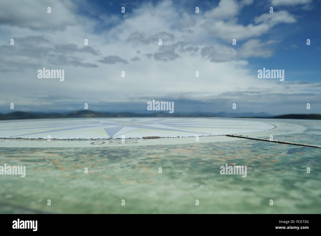 View Of Compass Rose Against Sky Stock Photo - Alamy