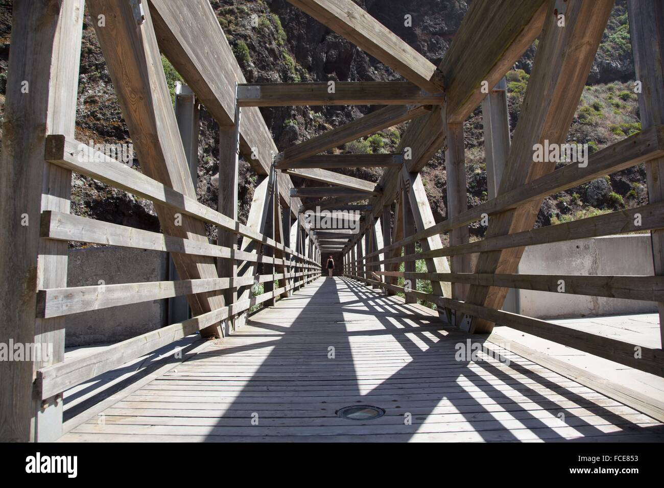 Madeira Island, wooden bridge in Sao Vicente Stock Photo - Alamy