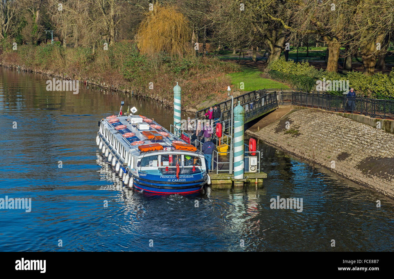 Princess Katharine, a river taxi boat from Cardiff Bay to Bute Park ...
