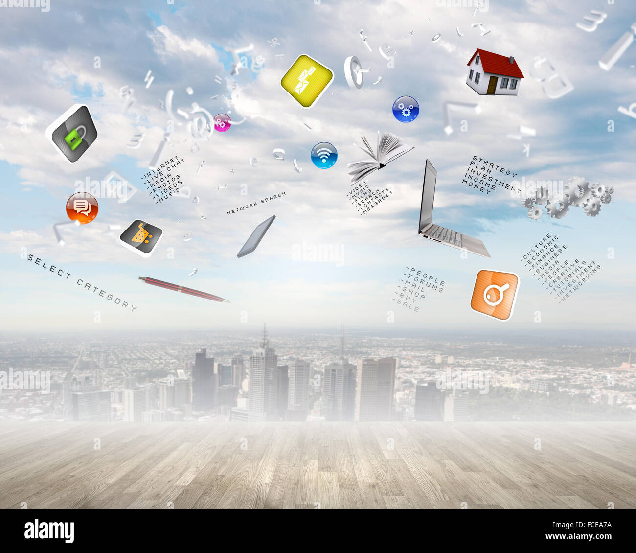 Flying items hi-res stock photography and images - Alamy