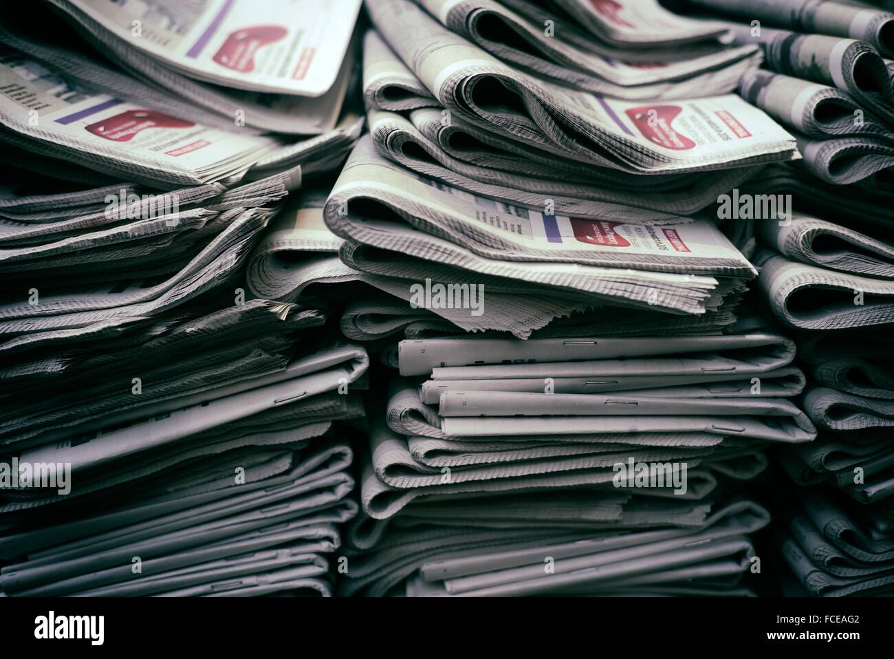 British newspaper pile hi-res stock photography and images - Alamy