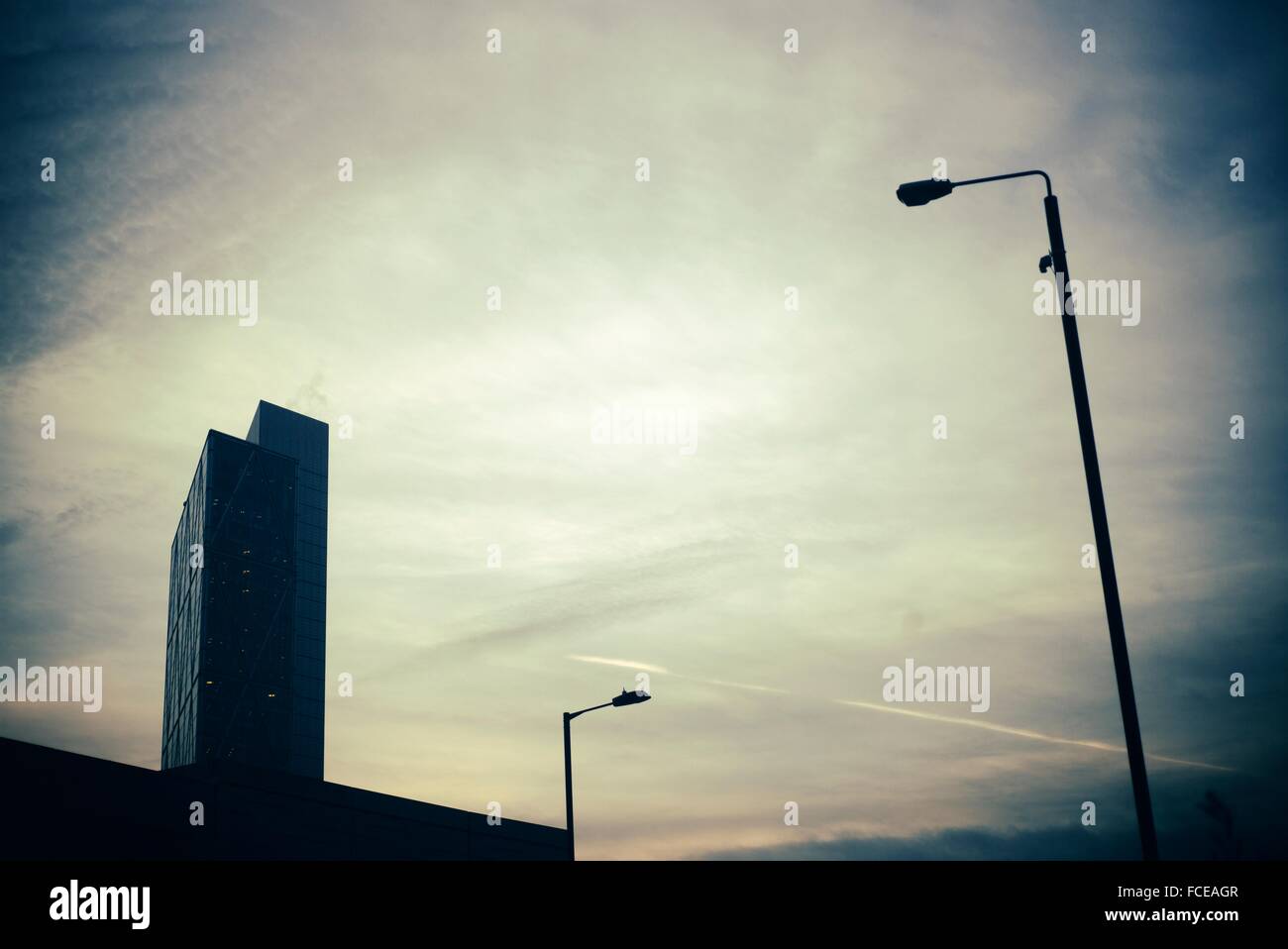 Street light with two lamps hi-res stock photography and images - Alamy