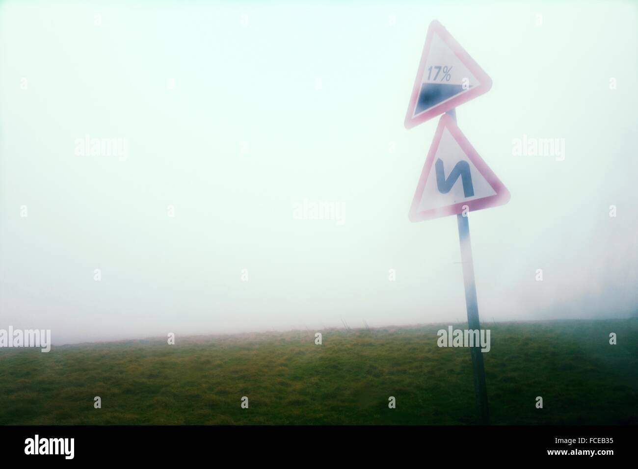 Dangerous hill sign hi-res stock photography and images - Alamy