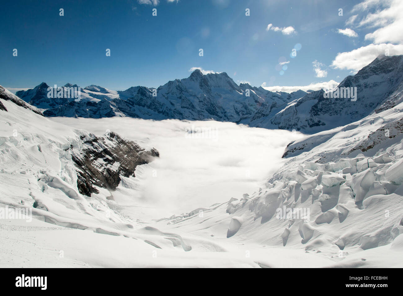 sea of ice, station of the Jungfrau Railway, station of the Jungfrau ...