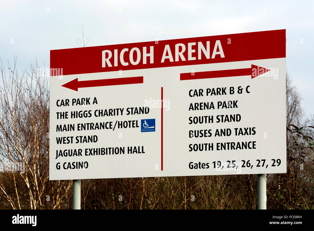 Coventry directions sign stadium hi-res stock photography and images ...