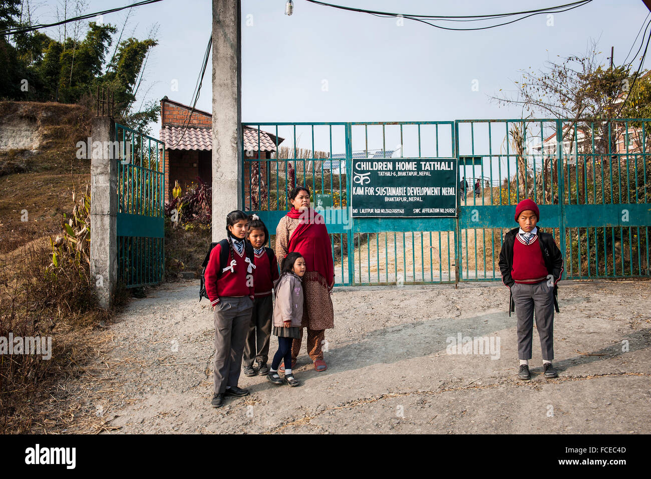Nepal, Tathali, students Stock Photo - Alamy