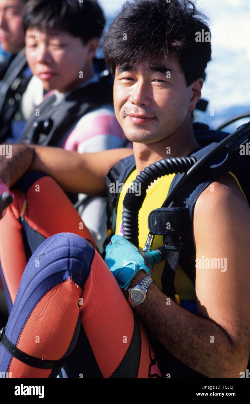 Republic of Palau, Live a board scuba dive operation Stock Photo - Alamy