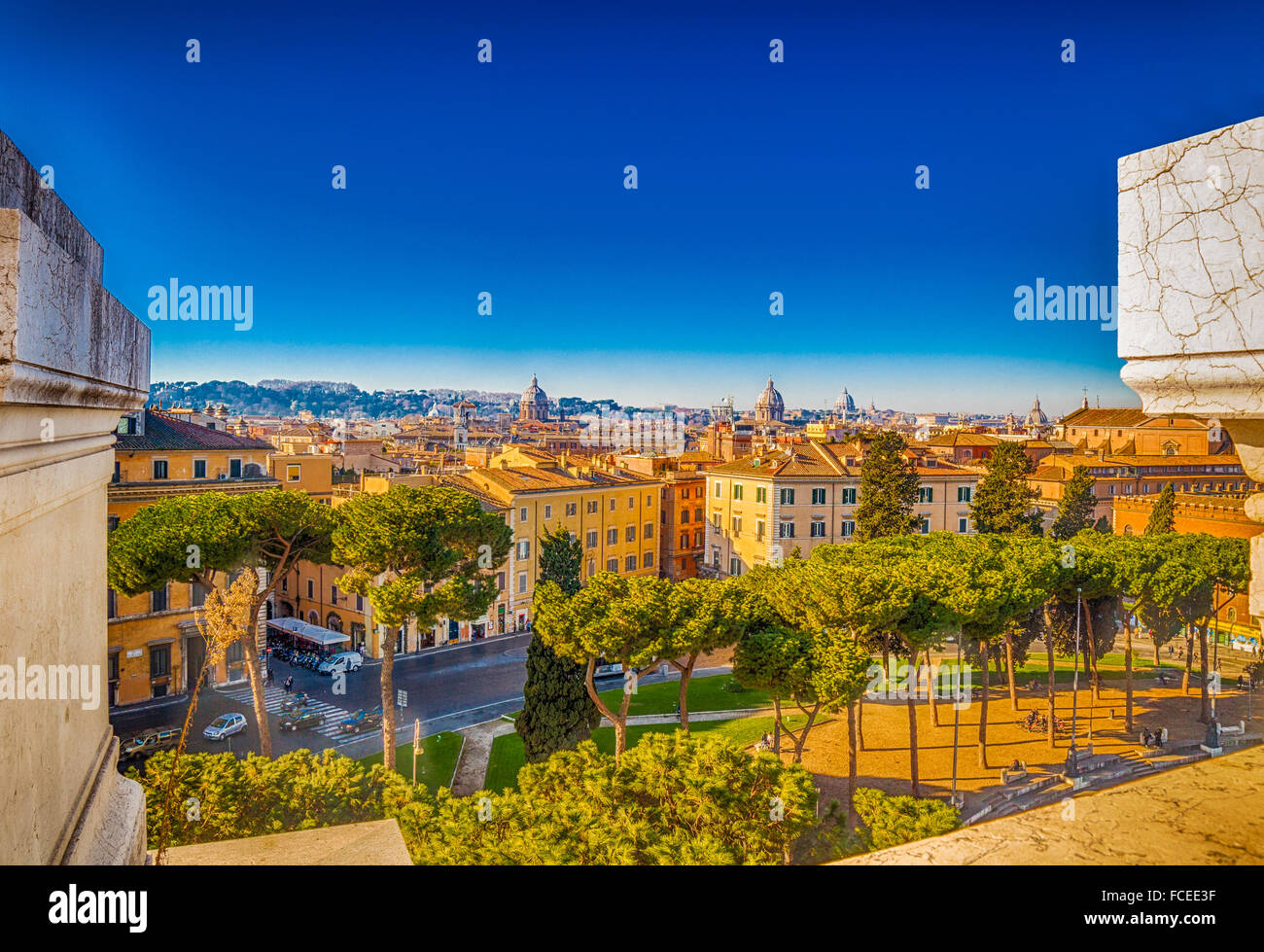 The ancient roofs of Rome, Italy Stock Photo - Alamy