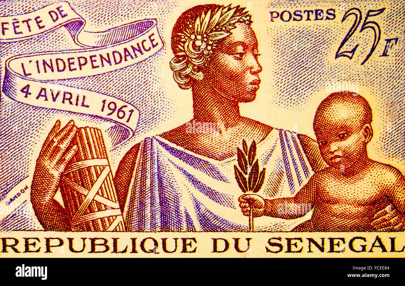 Senegal postage stamp High Resolution Stock Photography and Images - Alamy