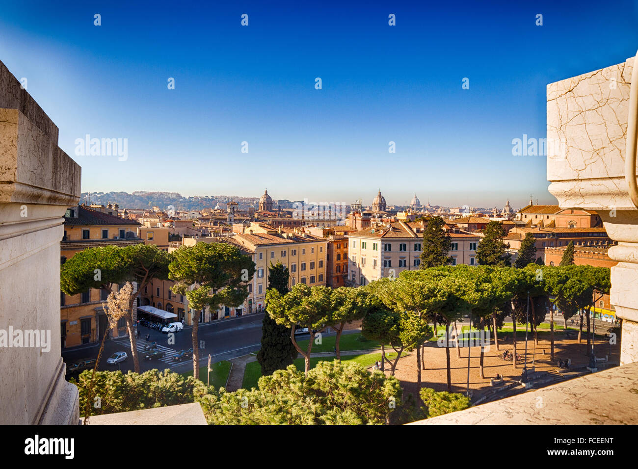 ancient roofs of Rome, Italy Stock Photo - Alamy