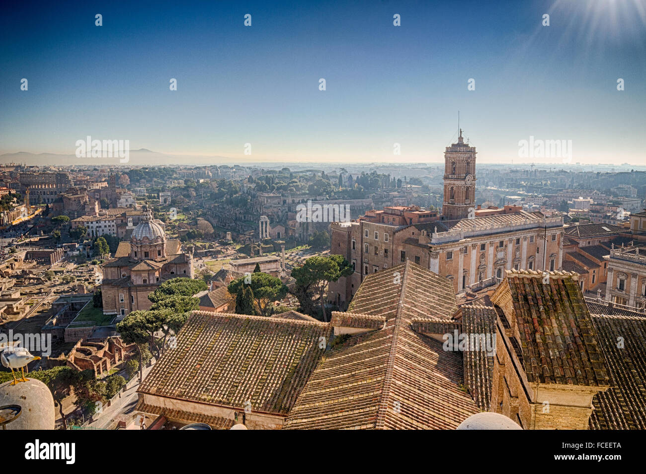 ancient roofs of Rome, Italy Stock Photo - Alamy